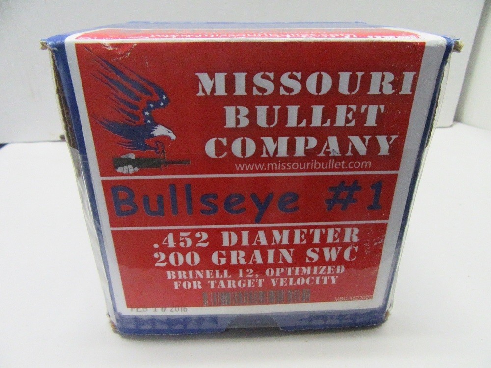 Missouri Bullet Co - 45 Cal (.452) LEAD 200gr LSWC #1 500/Box - Budget ...